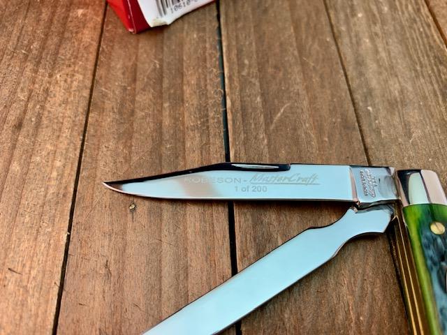 Robeson Mastercraft by Queen Small Doctor’s Knife Hunter Green Jigged ...