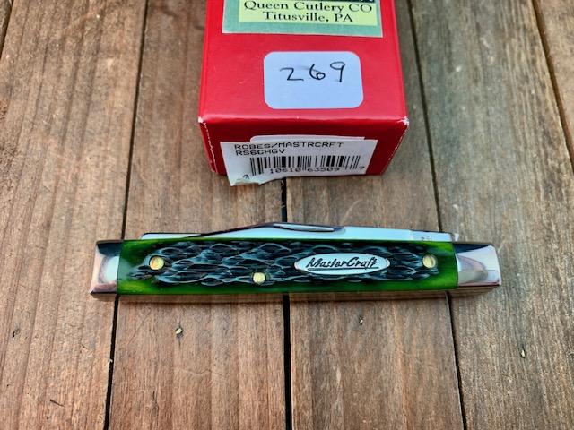 Robeson Mastercraft by Queen Small Doctor’s Knife Hunter Green Jigged ...