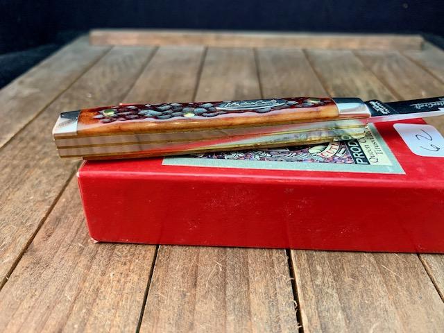 Robeson Mastercraft by Queen Small Doctor’s Knife Amber Jigged Bone 1 ...