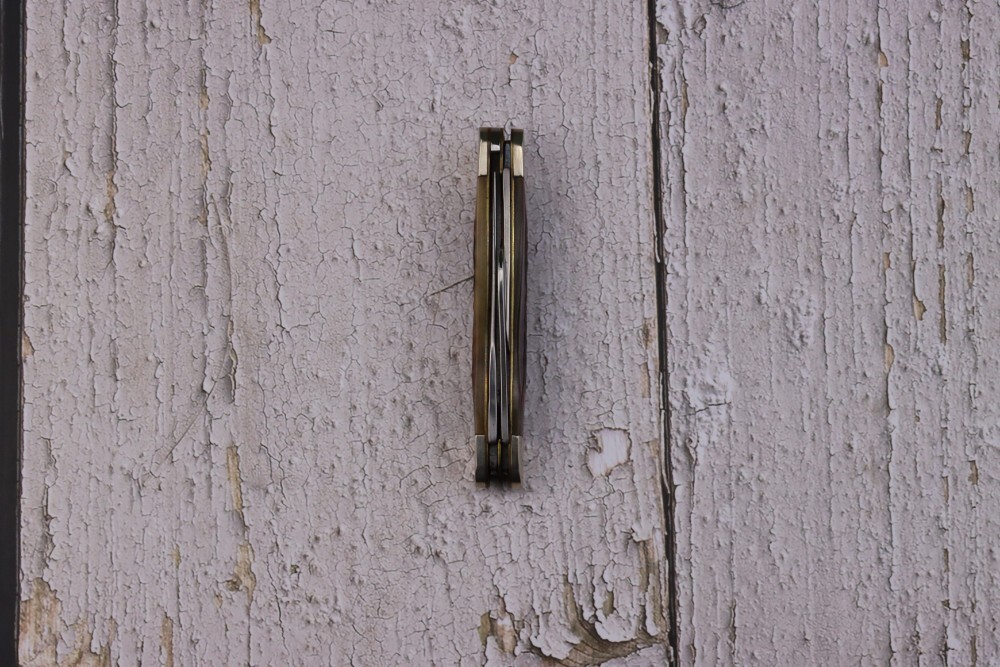 1987 CASE XX 6318SS GREEN JIGGED BONE STOCKMAN BIG SHIELD