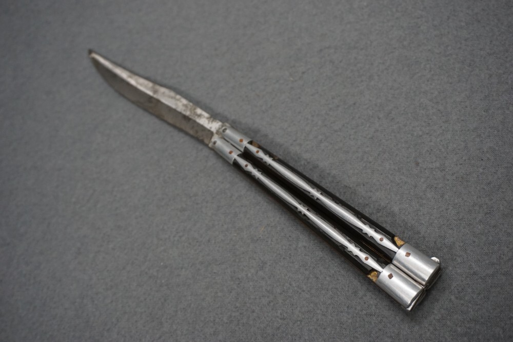 Vintage Traditional Philippines Balisong Butterfly Knife w/Horn Handle ...