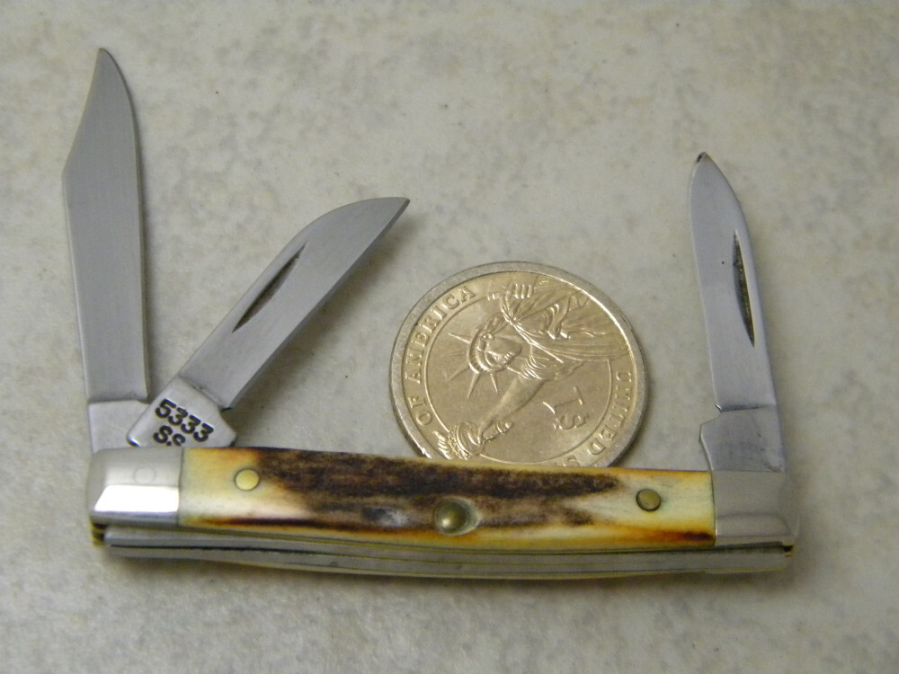 Case XX USA 3 Dot (1997) 5333 Stag Mini Stockman Knife