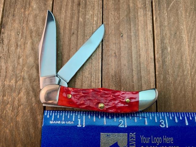 Case Pocket Hunter 2020 Shot Show Special Dark Red Standard Jigged Bone