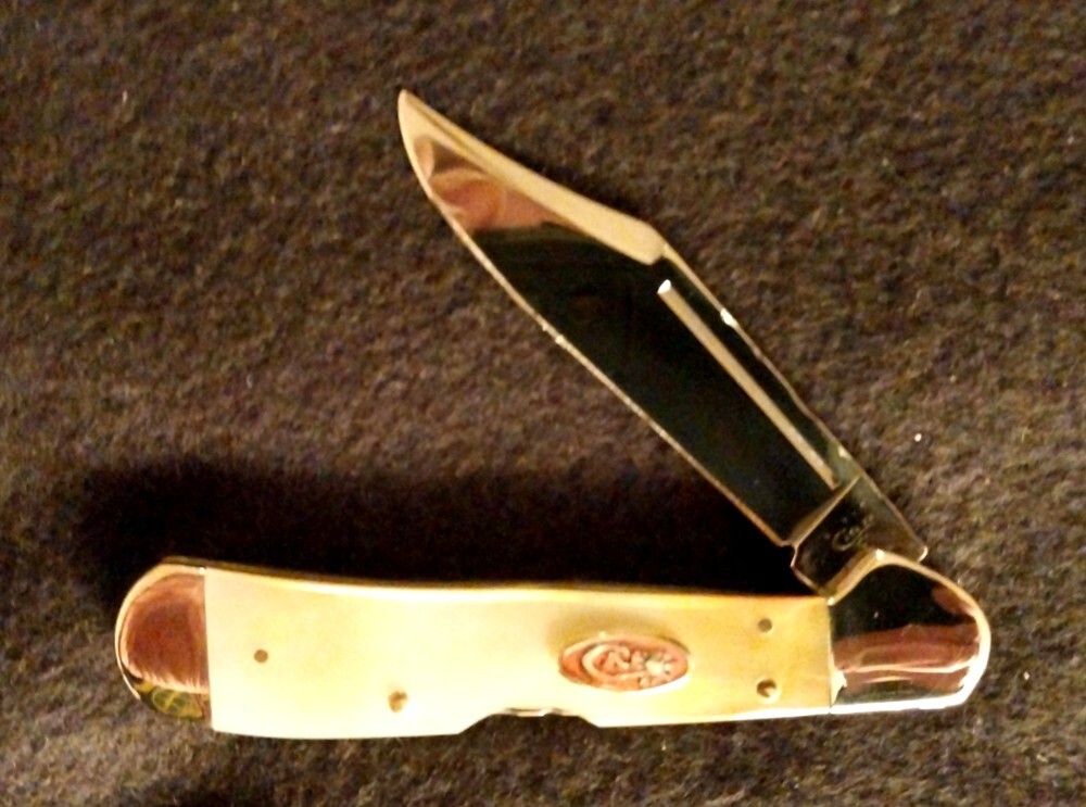 Dual action Mini Copperlock with Genuine Gold-lip Mother of Pearl ...