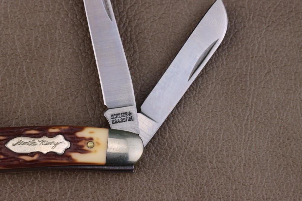 SCHRADE USA UNCLE HENRY STOCKMAN WITH STAGLON SCALES