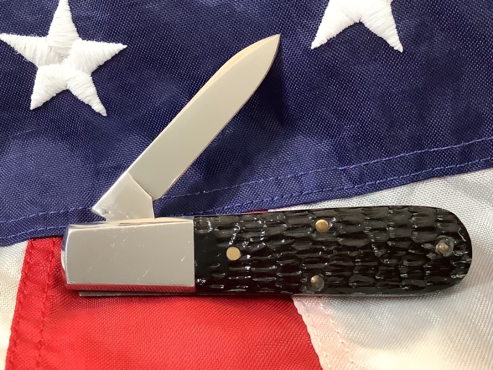 Schatt & Morgan by Queen Barlow Knife w/ Nice Bone Handles -NOS & M/NM