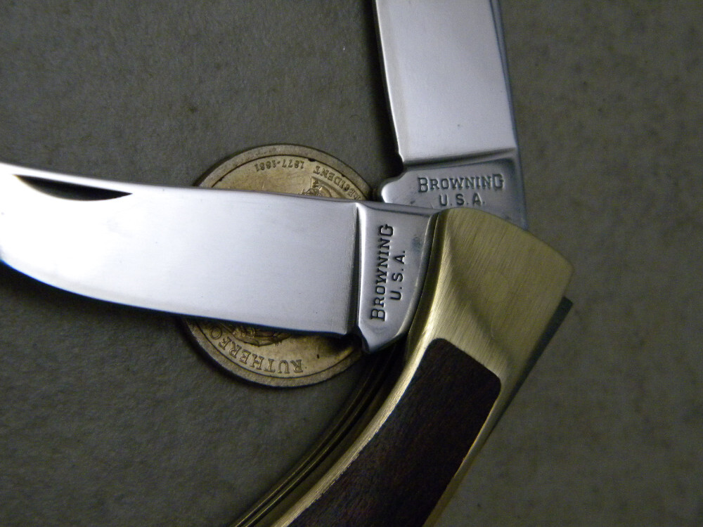 Browning USA Wood Double Lockback Knife