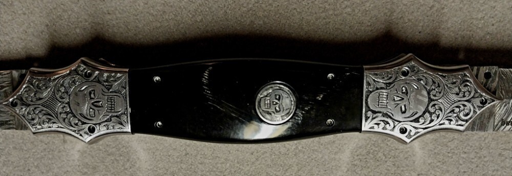 Double Dagger Fighting Knife with Damascus Blades.