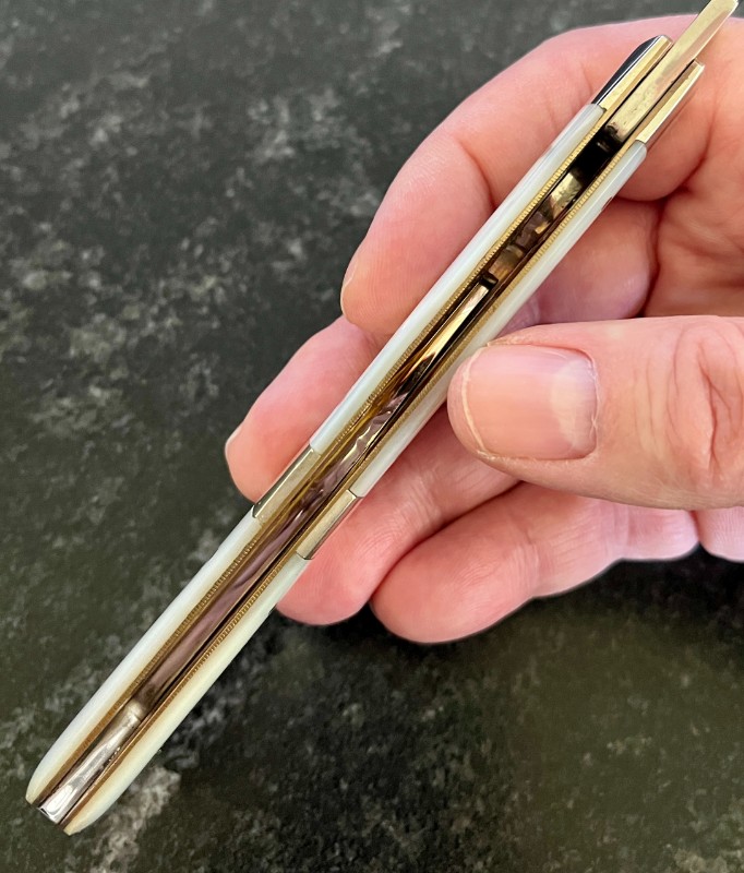 Beautiful Keith Moorby STUD Mother Of Pearl Folding Knife, Sheffield ...