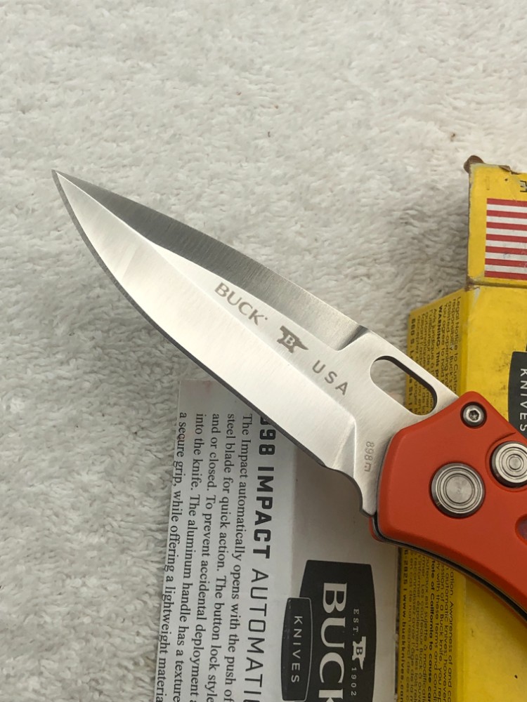 Buck Impact Push Button Automatic Knife 0898ORS New In Box Made In USA ...