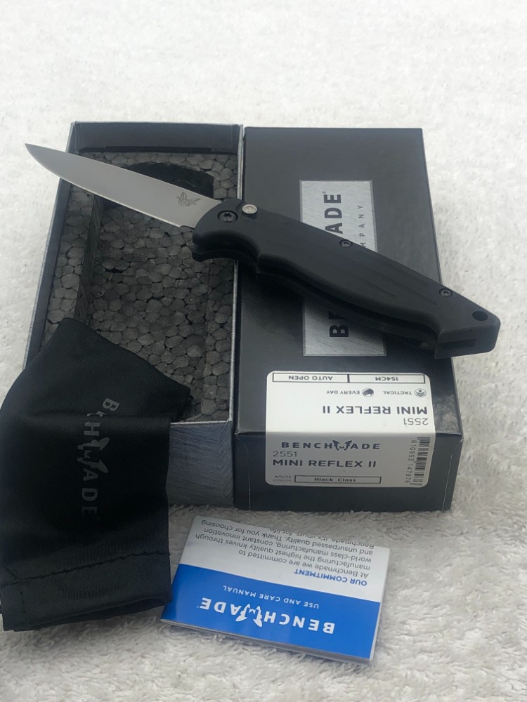 Benchmade 2551 Mini Reflex II Push Button Automatic Knife NIB Made In ...