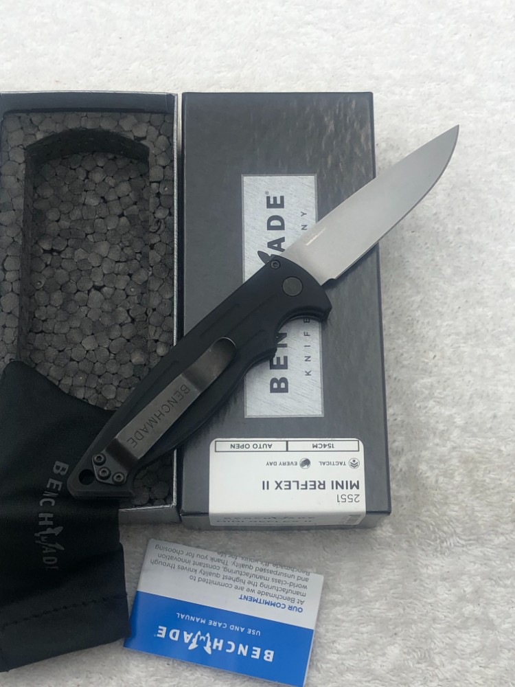 Benchmade 2551 Mini Reflex II Push Button Automatic Knife NIB Made In ...