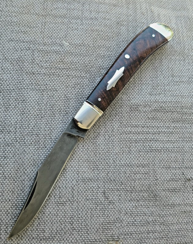 Bobby Toole Ironwood Slimline Trapper..A2..Fluted bolsters&caps...3.75 ...