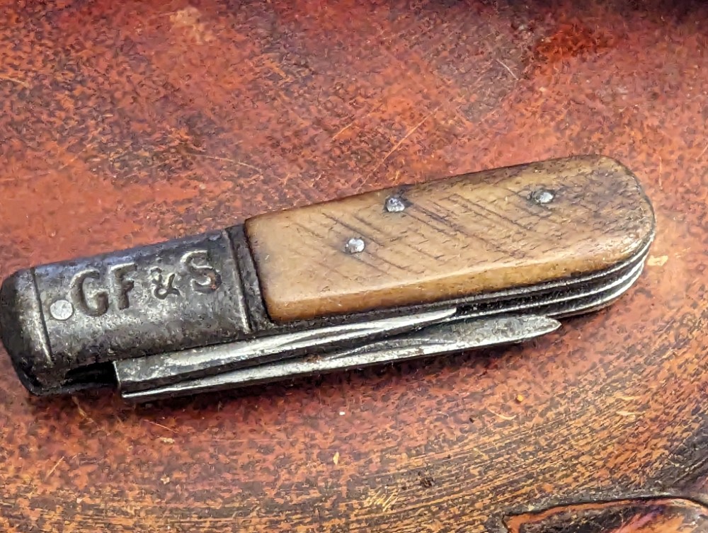 Rare George Furness GF&S Bone Handle Barlow Single Blade