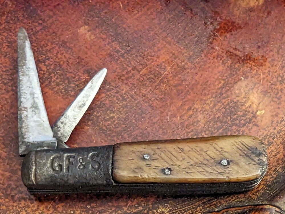 Rare George Furness GF&S Bone Handle Barlow Single Blade