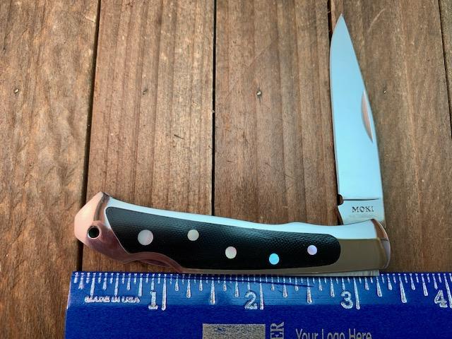 Moki Serapis Black Micarta Inlayed with Pearl Dots Seki Japan