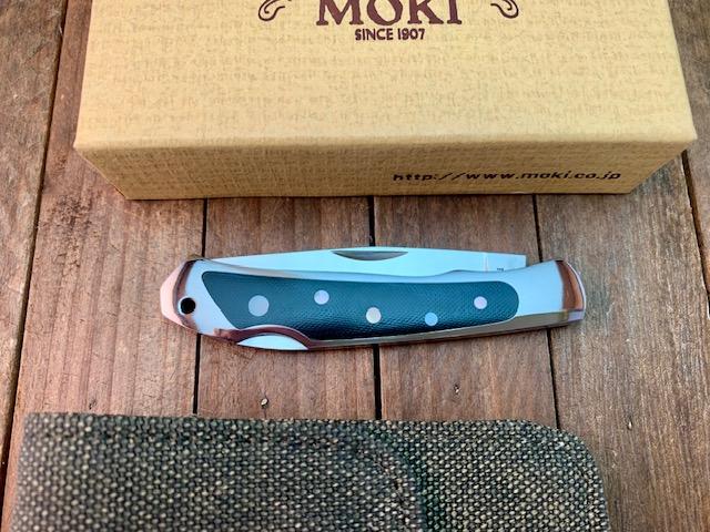 Moki Serapis Black Micarta Inlayed with Pearl Dots Seki Japan