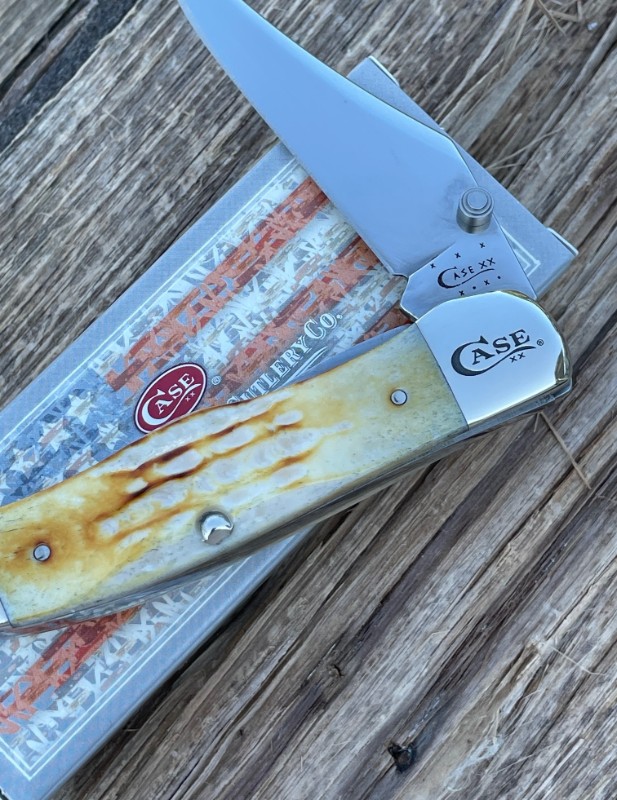 CASE XX ** 2013 BURNT WHITE BONE MID FOLDING HUNTER