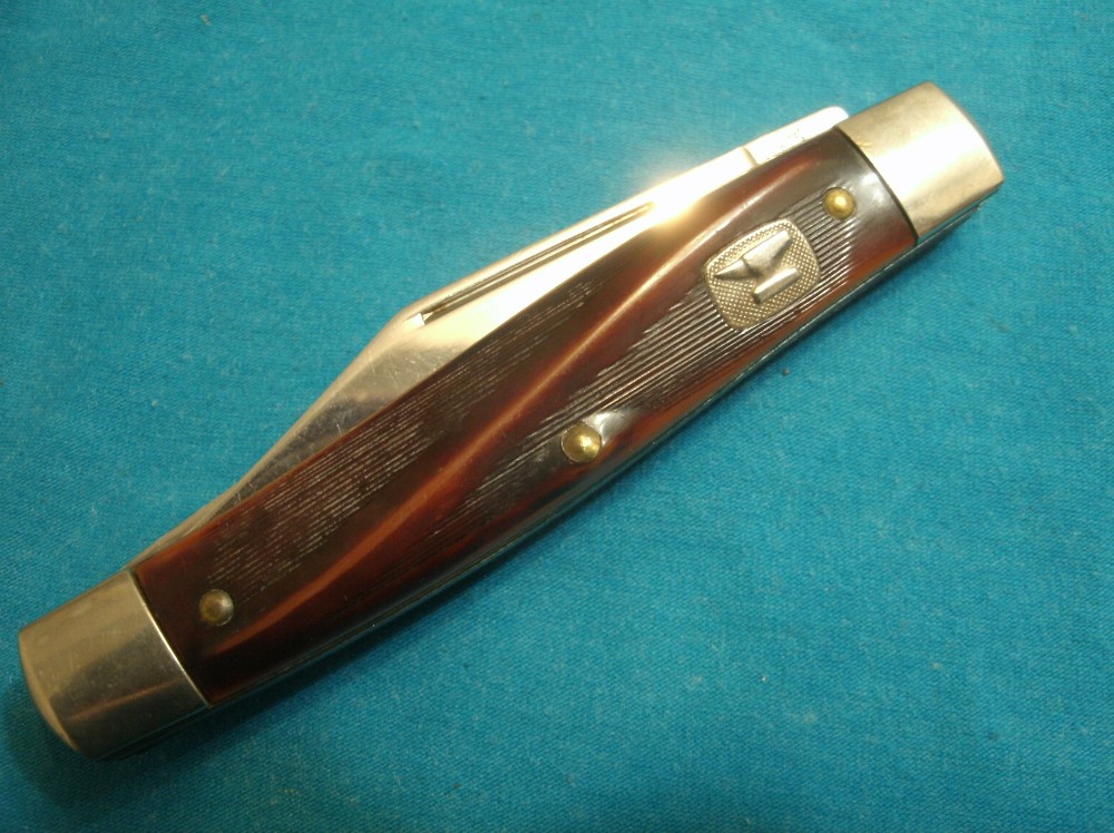 VINTAGE COLONIAL PROV USA 3 BLADE STOCKMAN FOLDING SERPENTINE JACK PEN ...