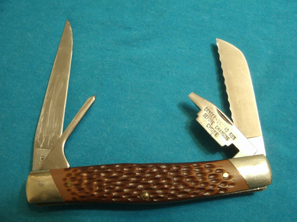 VINTAGE REMINGTON R2 UMC USA 4 BLADE STOCKMAN FOLDING SERPENTINE JACK ...