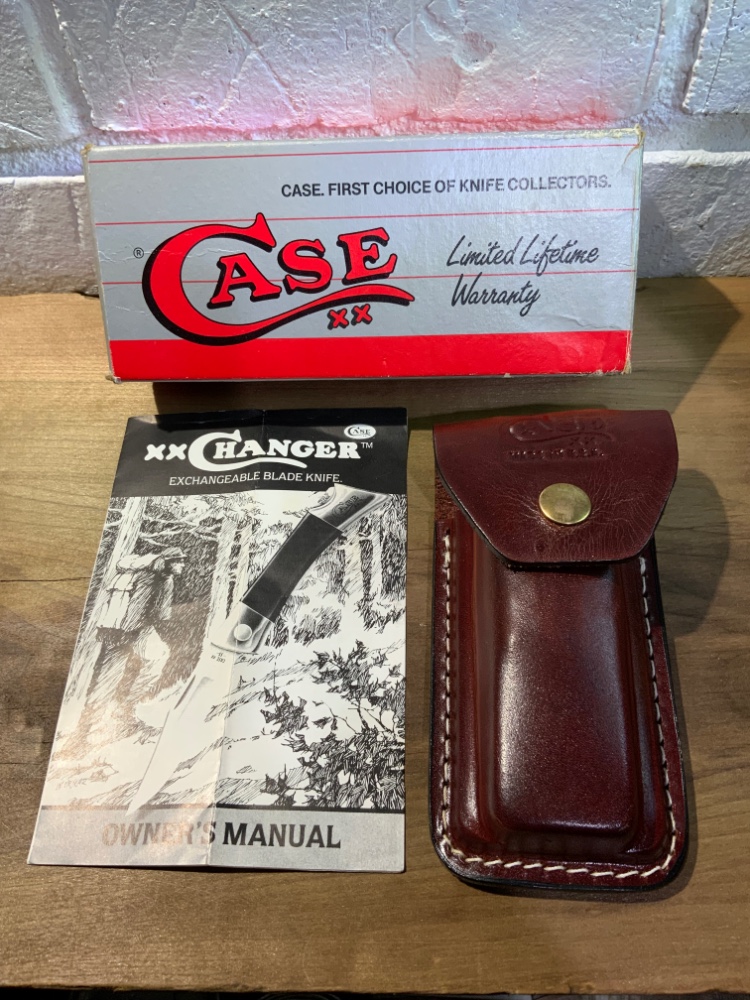 Case XX 1991 Beautiful Gnarly Stag X-Changer & 4 Blades stamped Same ...