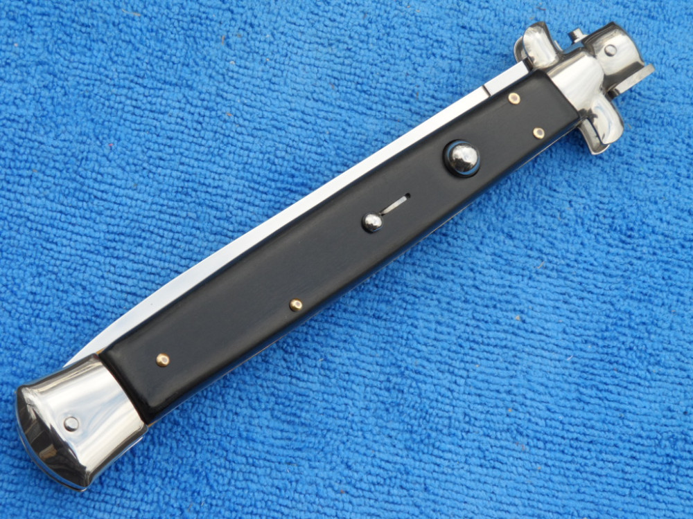 New- 13" Classic Italian Stiletto ebonywood handles and Dagger grind blade