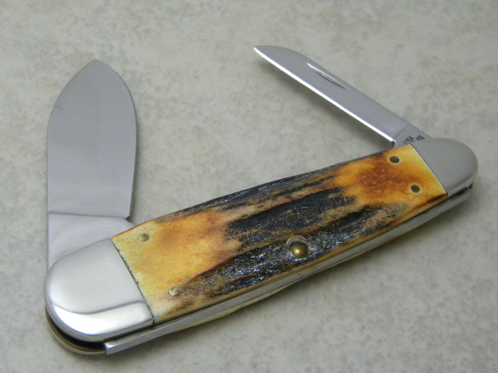 Case MM USA 2000 Stag 5270 SS Millennium Sleeveboard Sunfish Knife