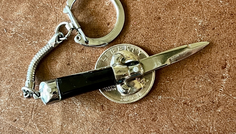 Miniature Keychain Switchblade Knife, Japan, Unused