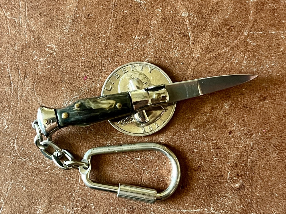 Miniature Keychain Switchblade Knife, Older Style From Italy, Imitation ...