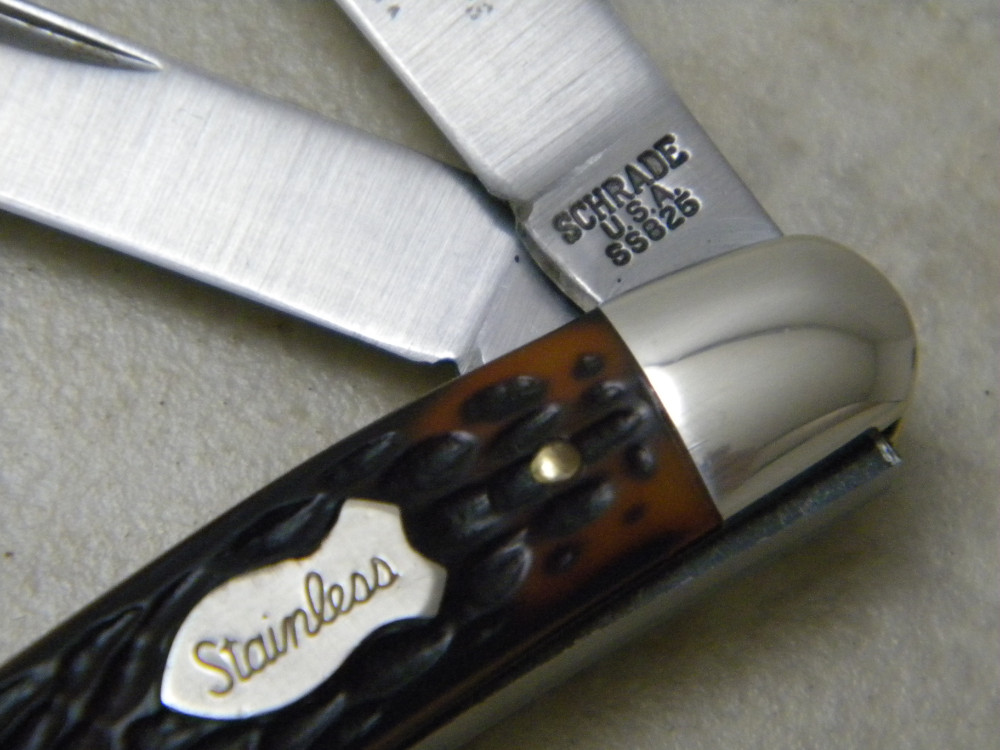 Schrade USA SS825 Delrin Razor Blade Stockman Knife