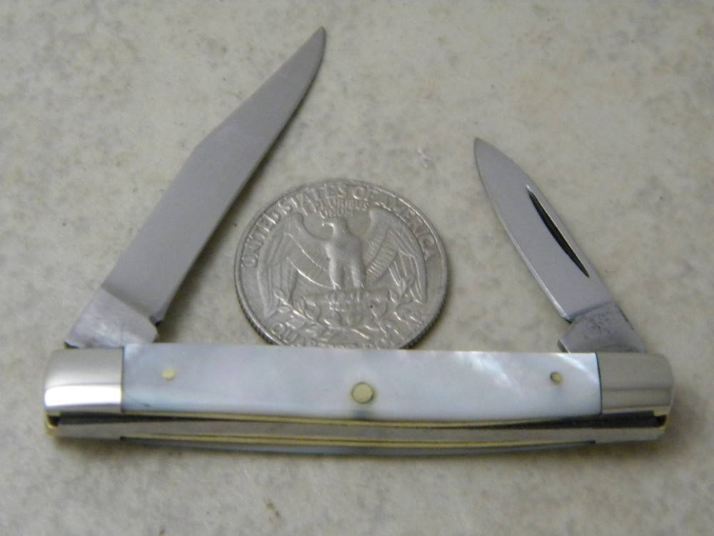 Queen Steel #59 (Q80 Tang Stamp) Pearl 2 Blade Mini Stockman Knife
