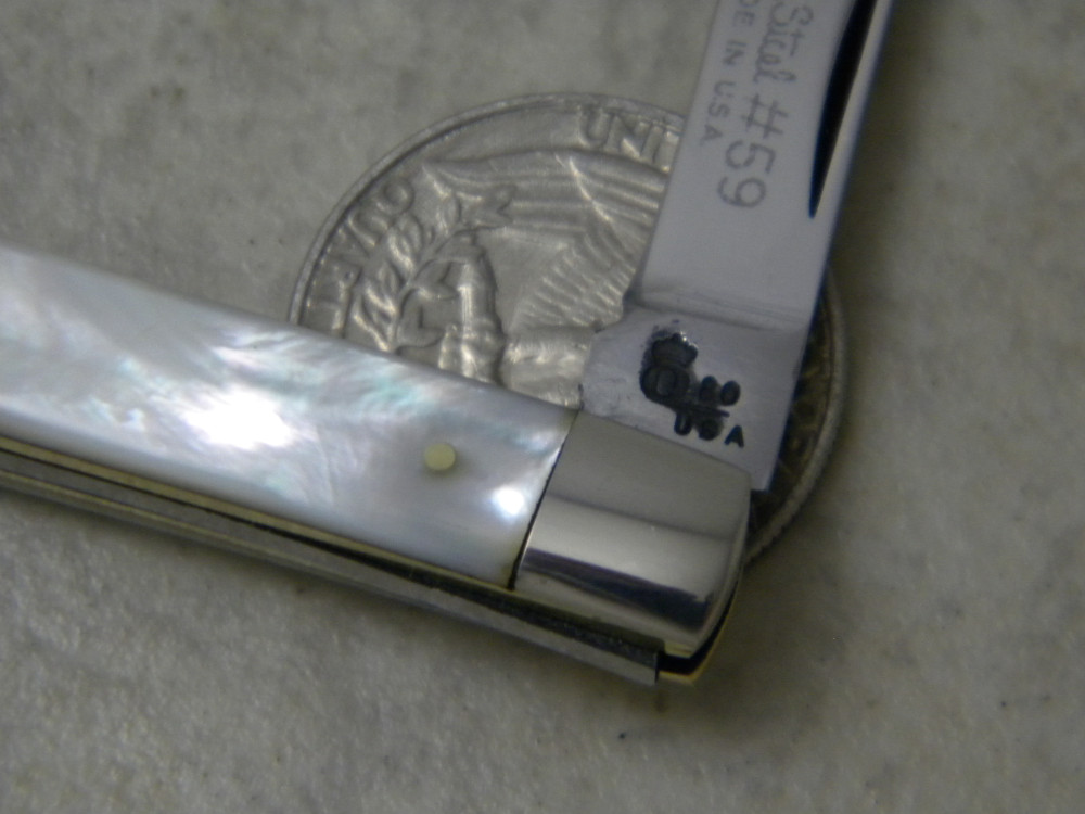 Queen Steel #59 (Q80 Tang Stamp) Pearl 2 Blade Mini Stockman Knife