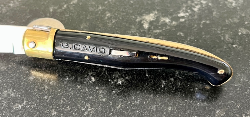 Laguiole Extra G David Switchblade Knife, France, Unused