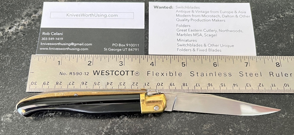 Laguiole Extra G David Switchblade Knife, France, Unused
