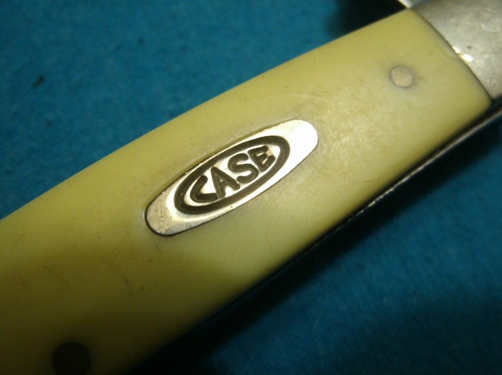 VINTAGE 2010 CASE XX USA 3207 CV YELLOW DELRIN 2 BLADE TRAPPER FOLDING ...