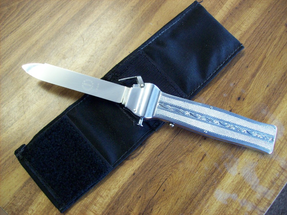 Bonsa Spring Loaded Trap-Door All Metal Gravity Knife UNUSED and a BEAUTY!