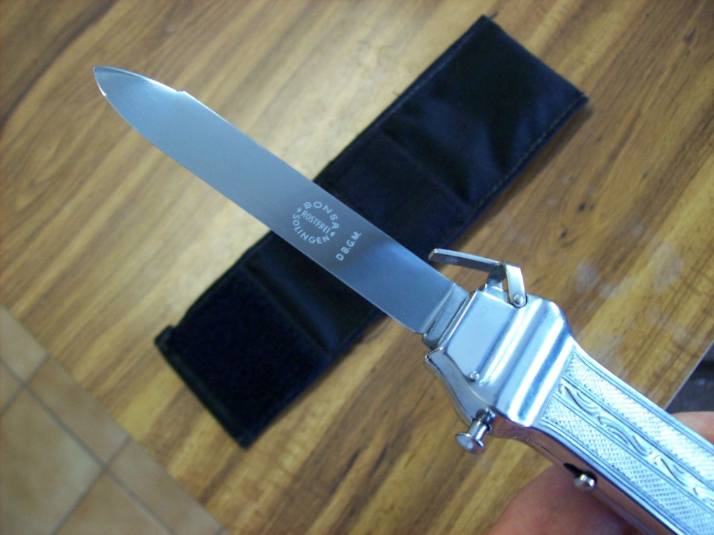 Bonsa Spring Loaded Trap-Door All Metal Gravity Knife UNUSED and a BEAUTY!