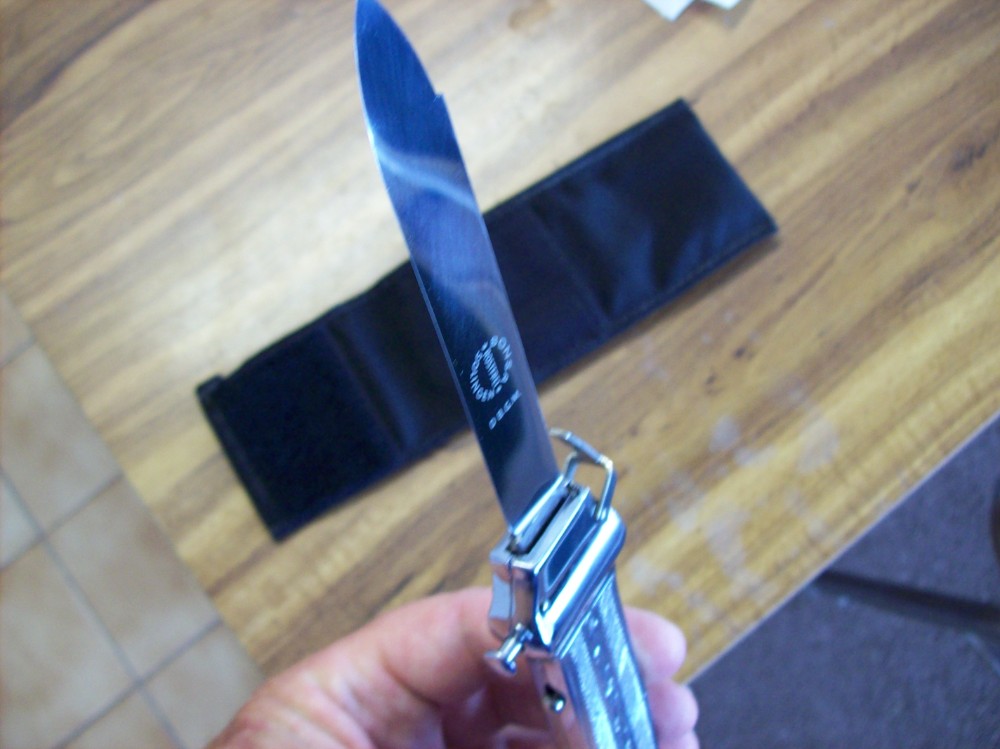 Bonsa Spring Loaded Trap-Door All Metal Gravity Knife UNUSED and a BEAUTY!