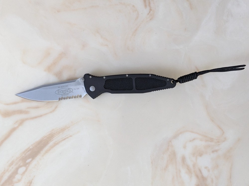 Microtech 1998 Mini Socom Satin Blade, Mint, Complete w/Box, Sheath & paperwork!