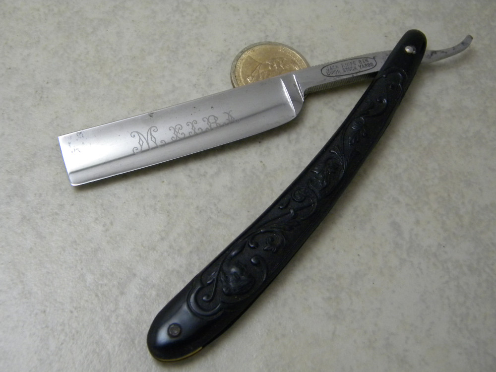Vintage "Jack Knife Ben" Union Stock Yards Straight Razor Knife