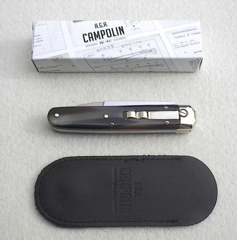 NEW AGA CAMPOLIN BARON 8" AUTOMATIC BRAZILIAN HORN NICKEL SILVER ...
