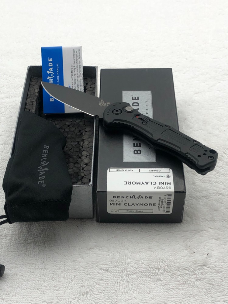 Benchmade 9570BK Mini Claymore Prototype Push Button Automatic Knife