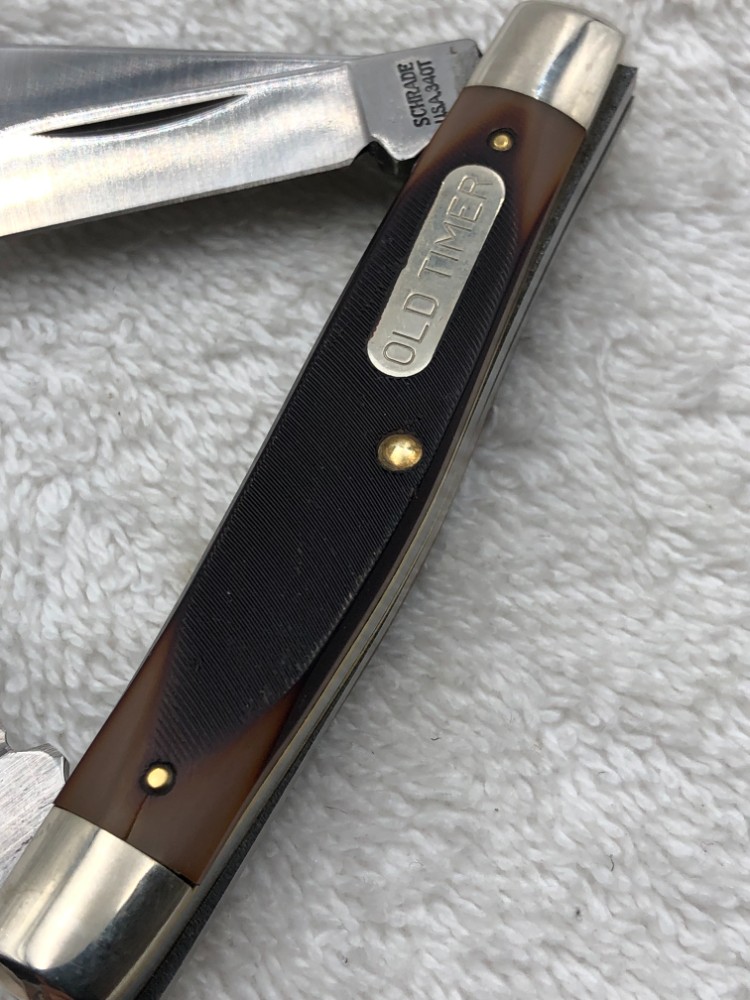 Schrade Old Timer 34OT Middleman 3 Blade Stockman Folder Made In USA ...