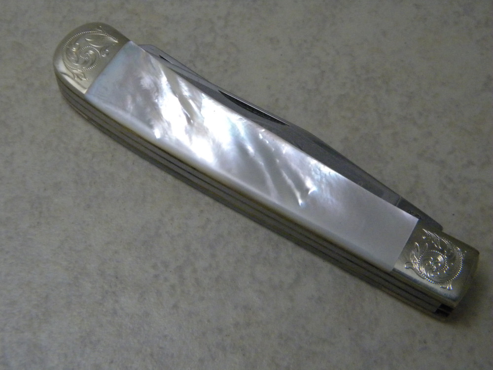 Boker Solingen Germany Pearl "Cinch" Trapper Knife NIB