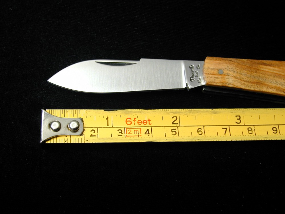 Titusville Cutlery Holy Land Olivewood EZ Open Little Man Shadow Jack ...