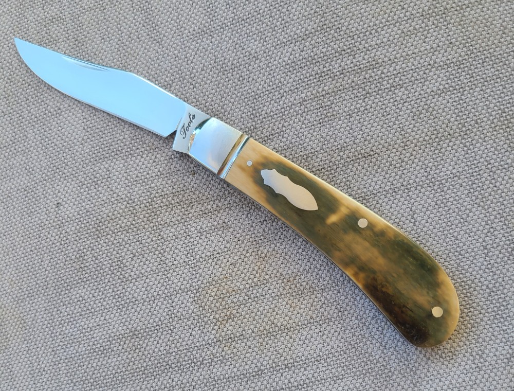 Bobby Toole Bark Mammoth Ivory Trapper..Cpm154..3 7/8 closed...integral ...
