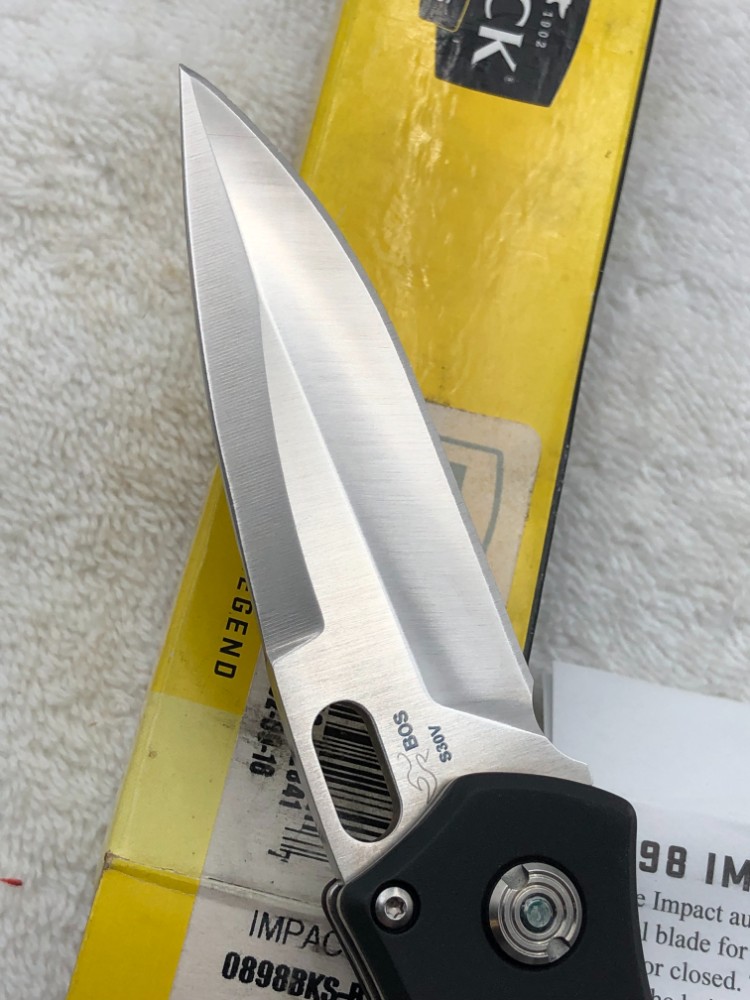 Buck Impact Push Button Auto Knife 089BKS Sliding Safety Lock NIB Made ...