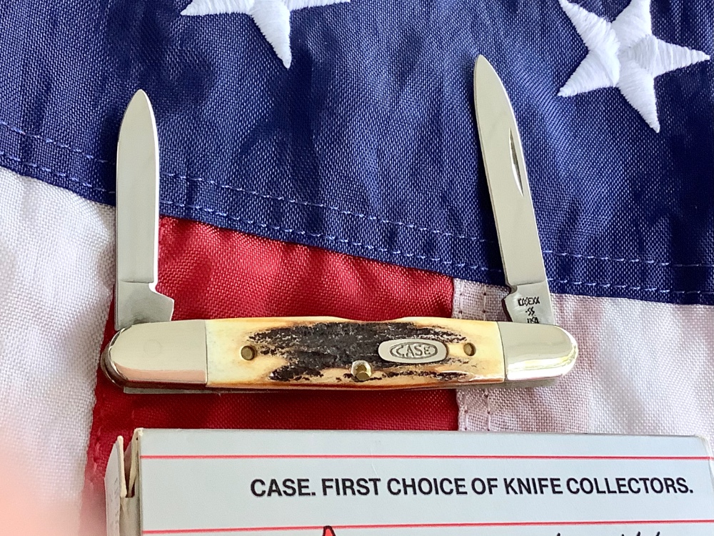 Case xx 1989 Eisenhower Knife Mdl# 05263 SSP w/ Super Stag Handles -NOS ...