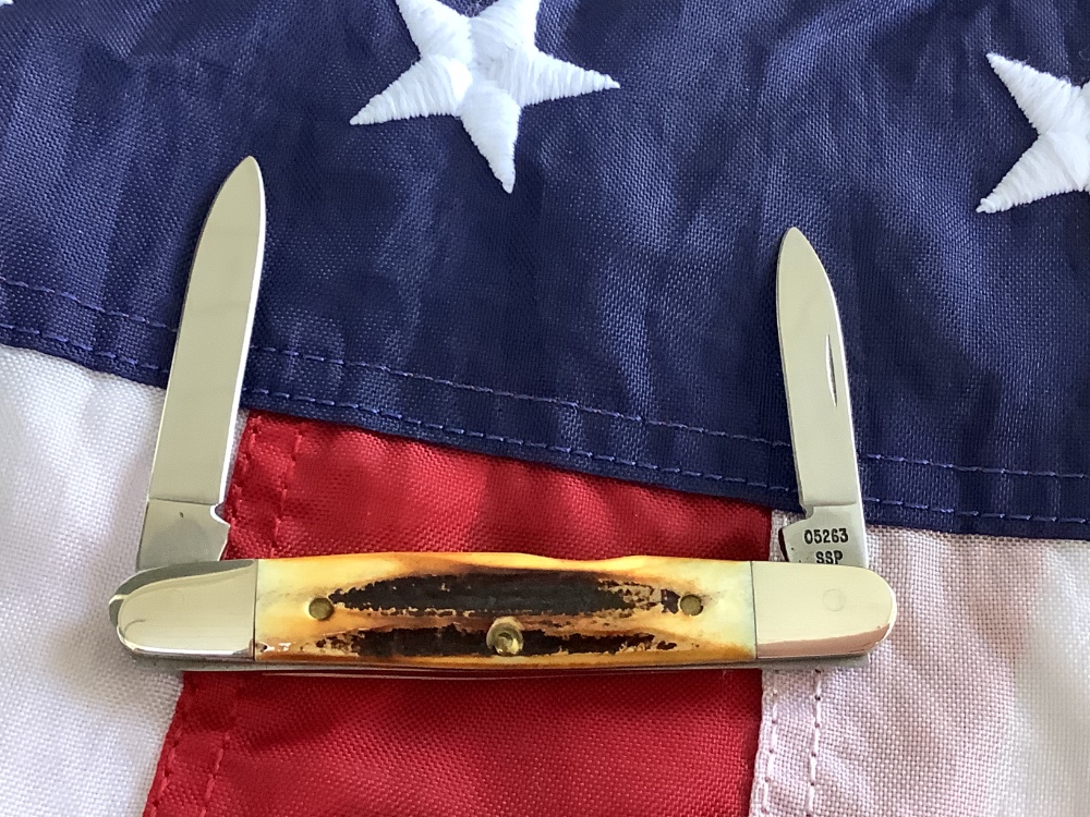 Case xx 1989 Eisenhower Knife Mdl# 05263 SSP w/ Super Stag Handles -NOS ...
