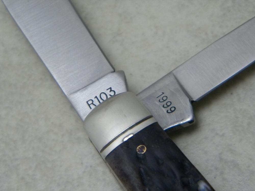 Remington Silver Bullet 1999 R103 Bone Ranch Hand Jack Knife in Box